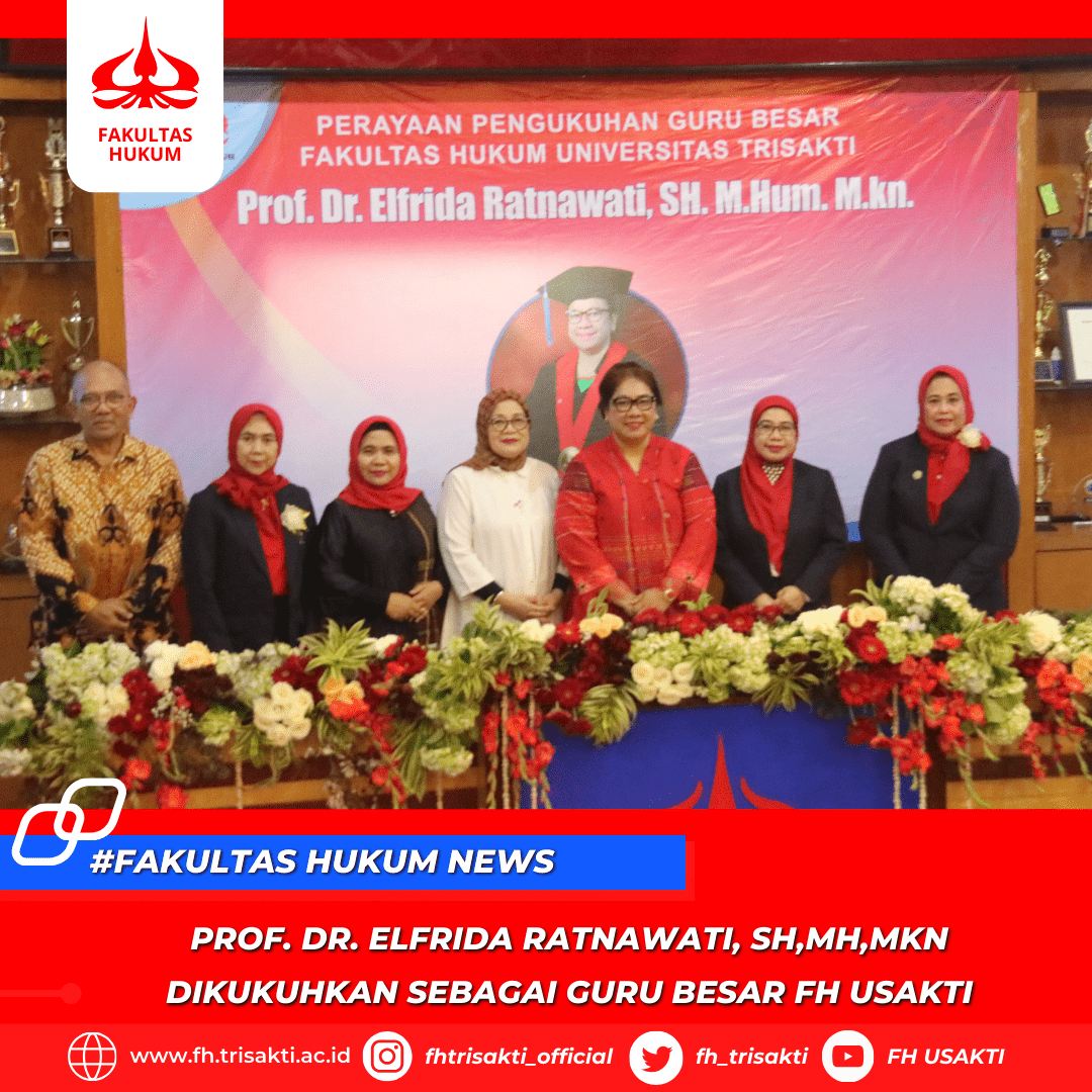 Prof. Dr. Elfrida Ratnawati, SH,MH,MKn dikukuhkan sebagai Guru Besar FH ... Prof. Dr. Elfrida Ratnawati, SH,MH,MKn dikukuhkan sebagai Guru Besar FH ...